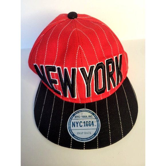 Snapback | Accessories | Nyc 664 New York City Red Black And White ...